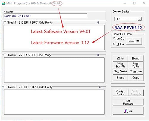 Misiri X6 Smallest USB 3 Tracks Mag VIP Card Reader Writer Encoder ...