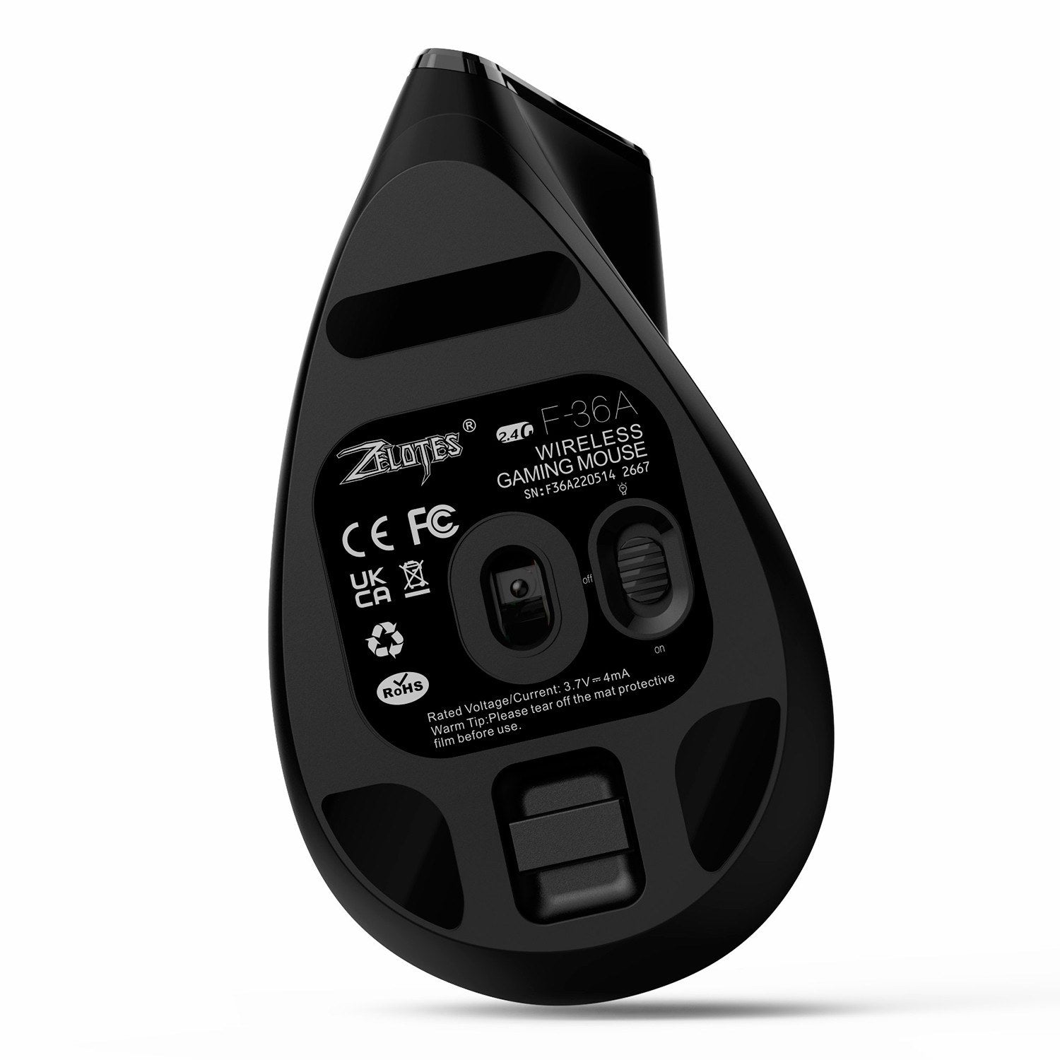 ZELOTES F-36A 2.4G Wireless Mouse Charging Blu-ray 6-button Optical mo ...