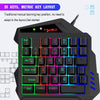 HXSJ V500 One-handed Gaming Keyboard RGB USB Wired Illuminated Keyboar ...