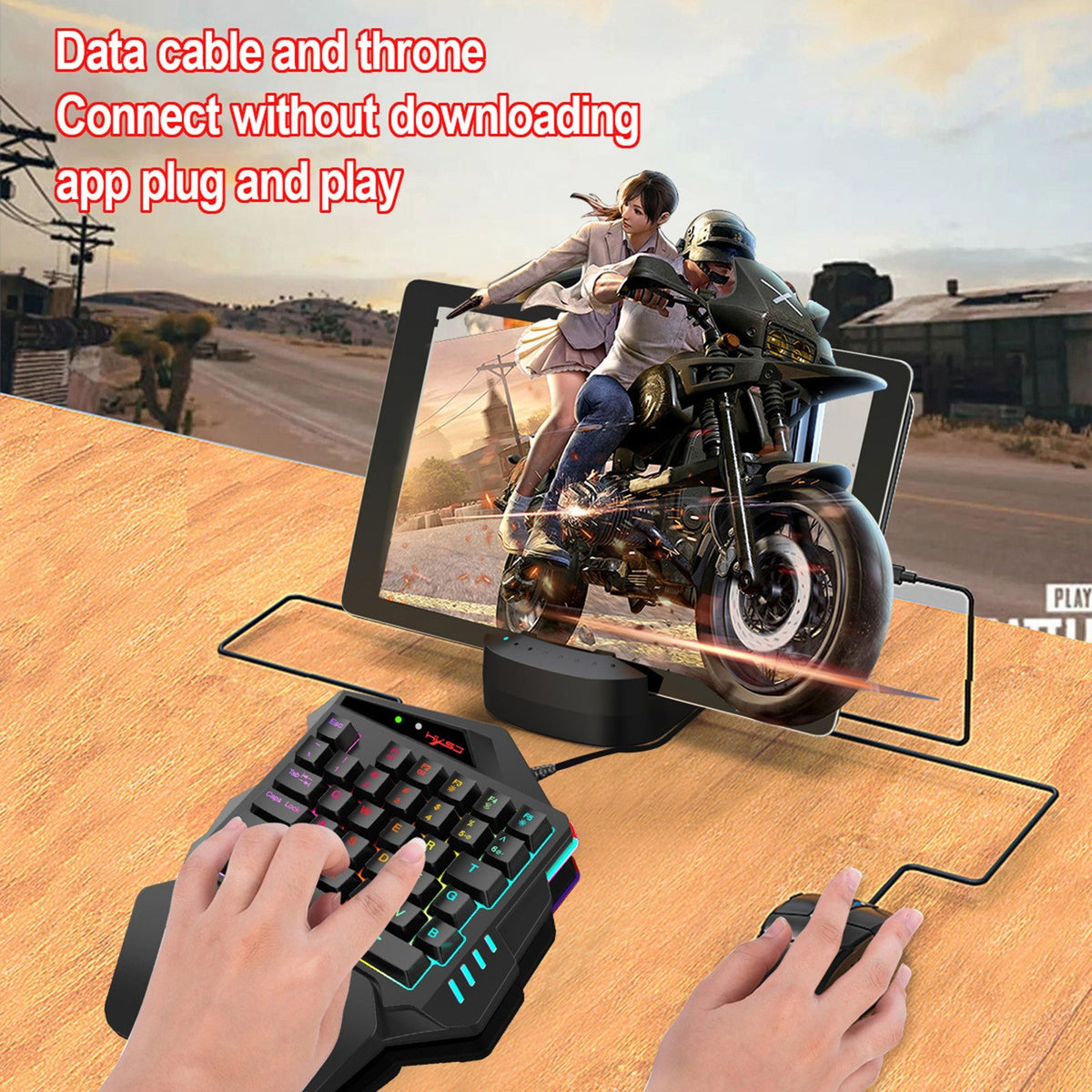 HXSJ V500 One-handed Gaming Keyboard RGB USB Wired Illuminated Keyboar ...